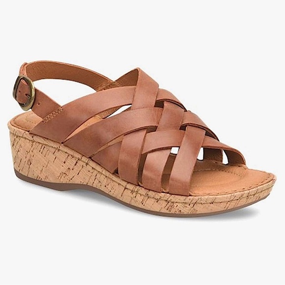 Born | Shoes | Nwt Born Sandal Laila Woven Leather Wedge Heeled Sandals ...